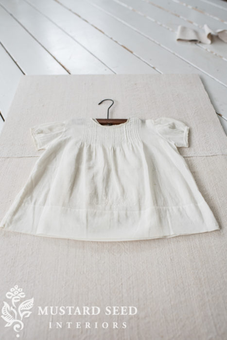 how to frame a baby dress | Miss Mustard Seed
