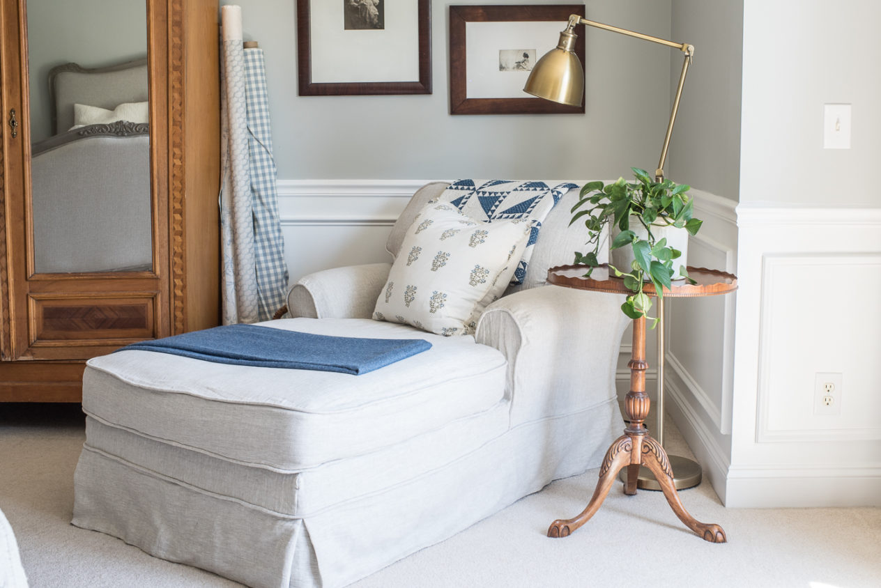 slipcover chaise reveal | tutorial & sources | Miss Mustard Seed