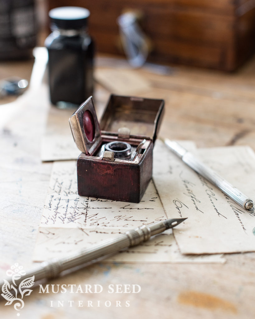 antique traveling inkwell | Miss Mustard Seed