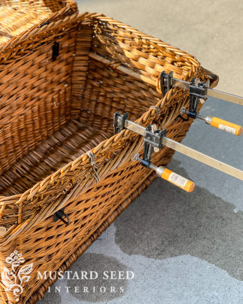 reshaping an antique german basket | Miss Mustard Seed