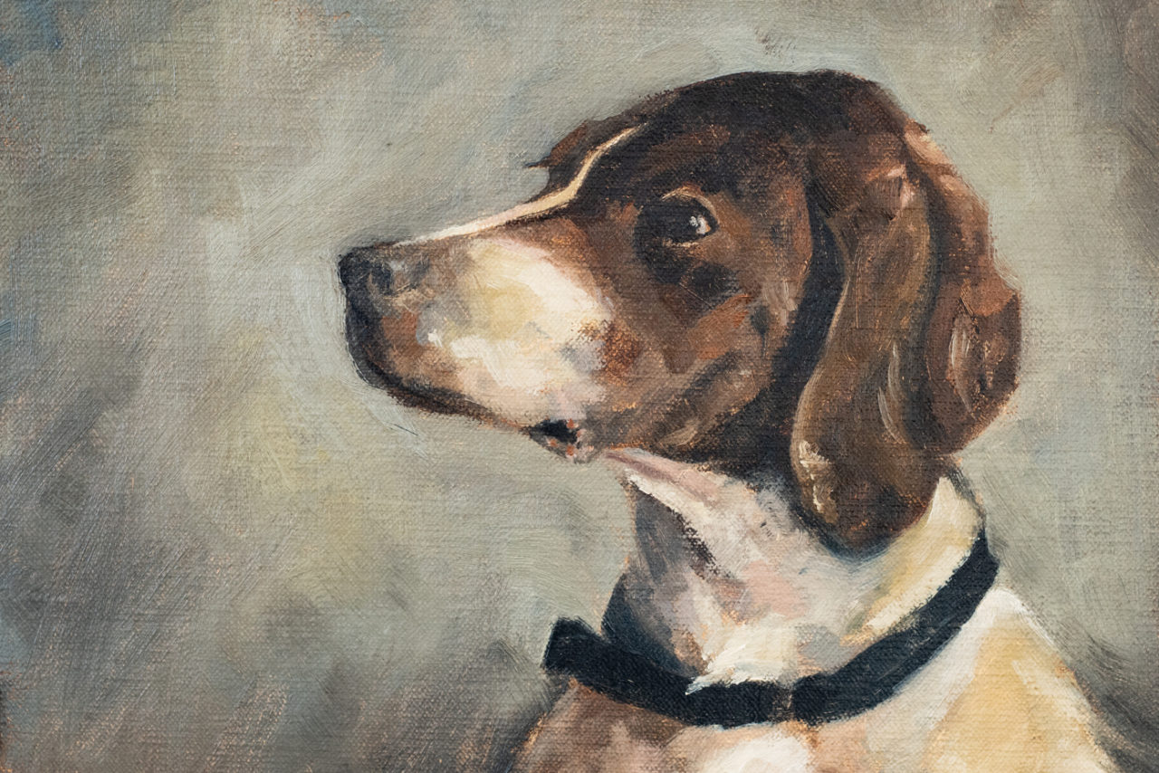maud earl pointer study in oils | Miss Mustard Seed