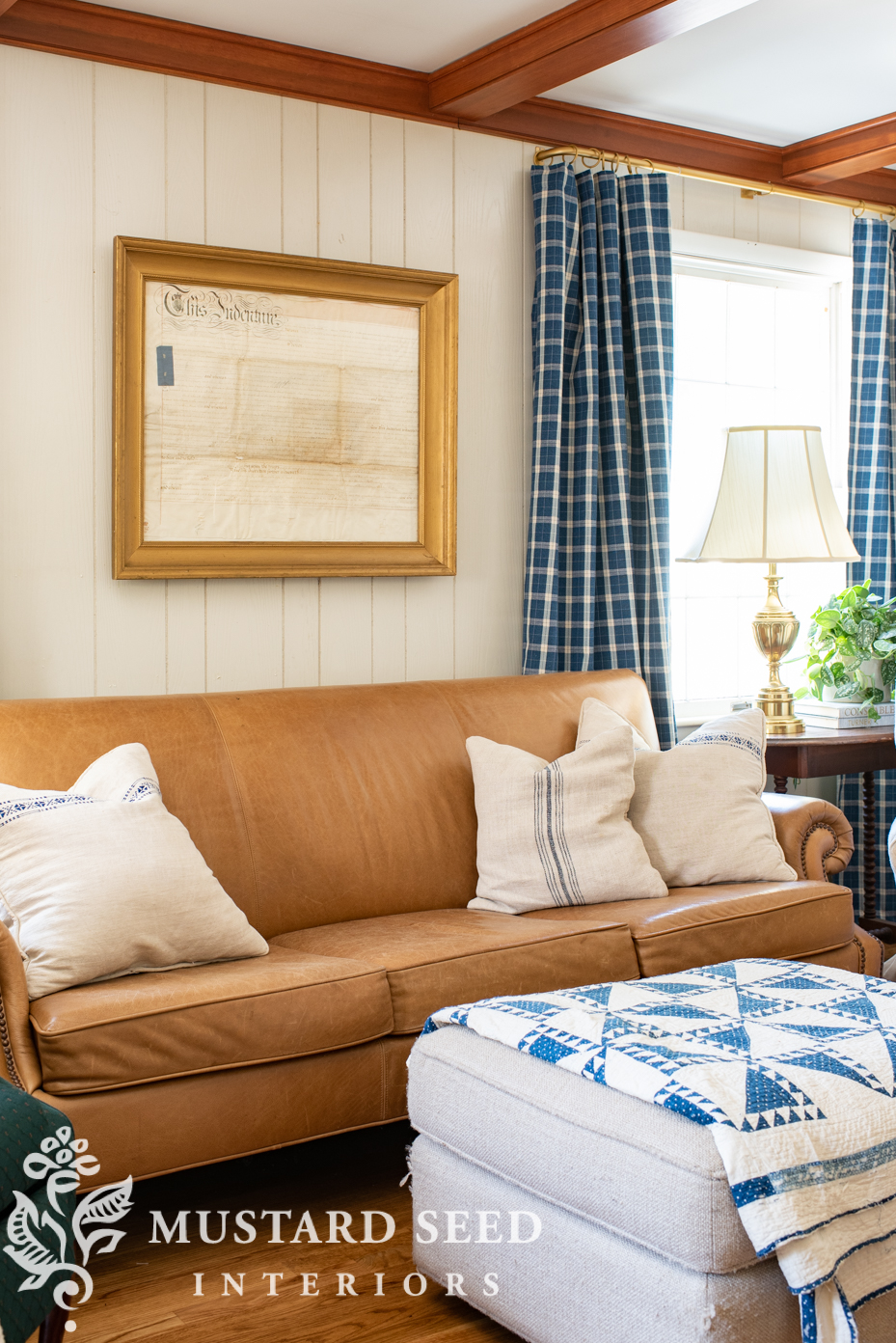 framed antique indenture | Miss Mustard Seed