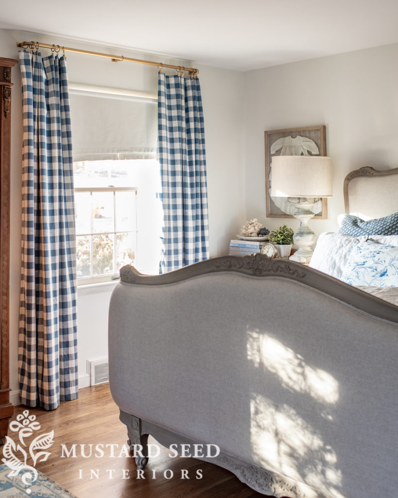 blue & white checked curtains | Miss Mustard Seed