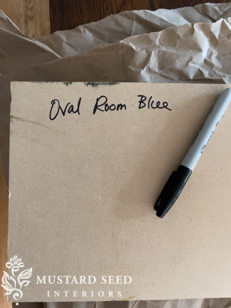 making & using paint sample boards to select colors | Miss Mustard Seed