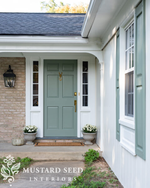 1970 home renovation | painting the shutters & front door | Miss ...