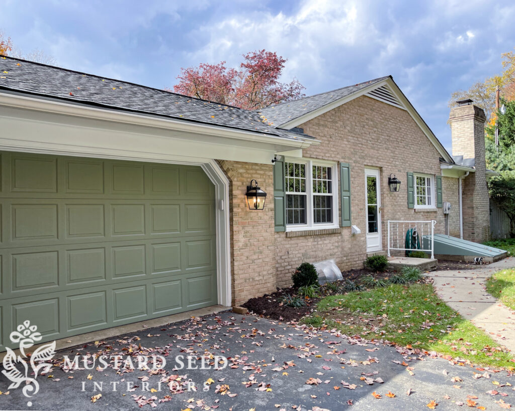 1970 home renovation | painting the "garage side" of the house | Miss ...