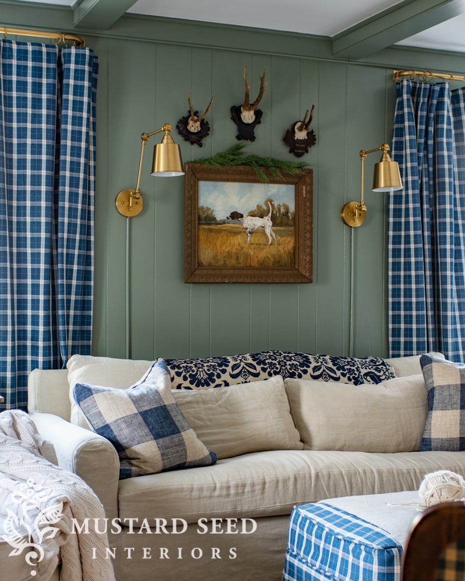 the card room green living room | Miss Mustard Seed