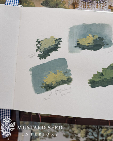 dining room landscape mural | diving in | Miss Mustard Seed