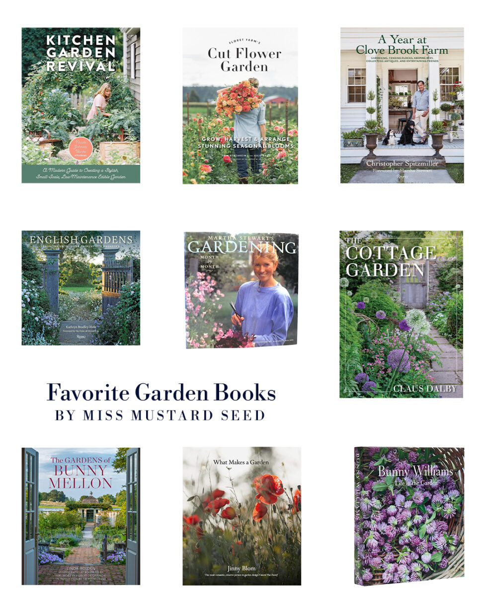 what's in my gardening books stack | Miss Mustard Seed