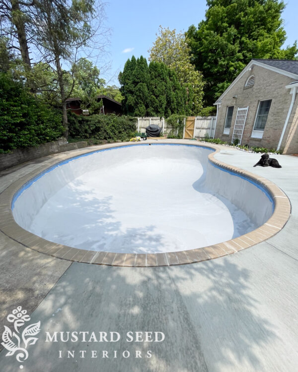 backyard pool renovation | one year later - Miss Mustard Seed