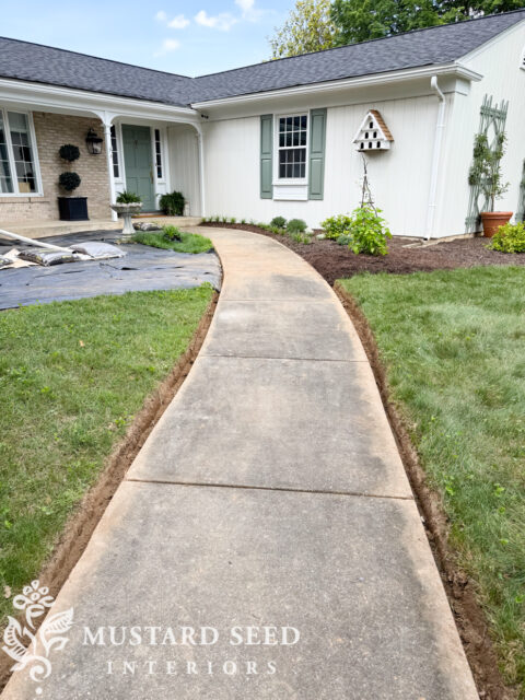 edging the front walk | Miss Mustard Seed