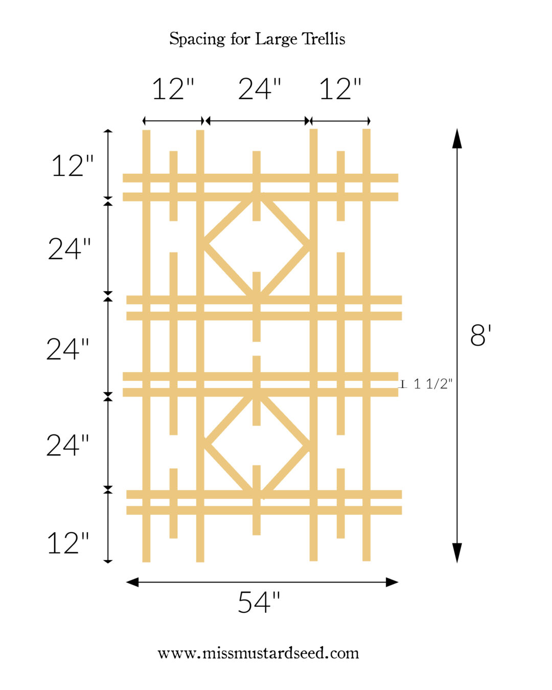 large vintage-style garden trellis tutorial & free plans | Miss Mustard ...