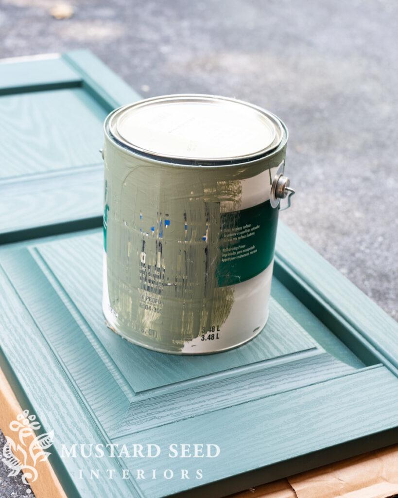 how to paint vinyl shutters | Miss Mustard Seed