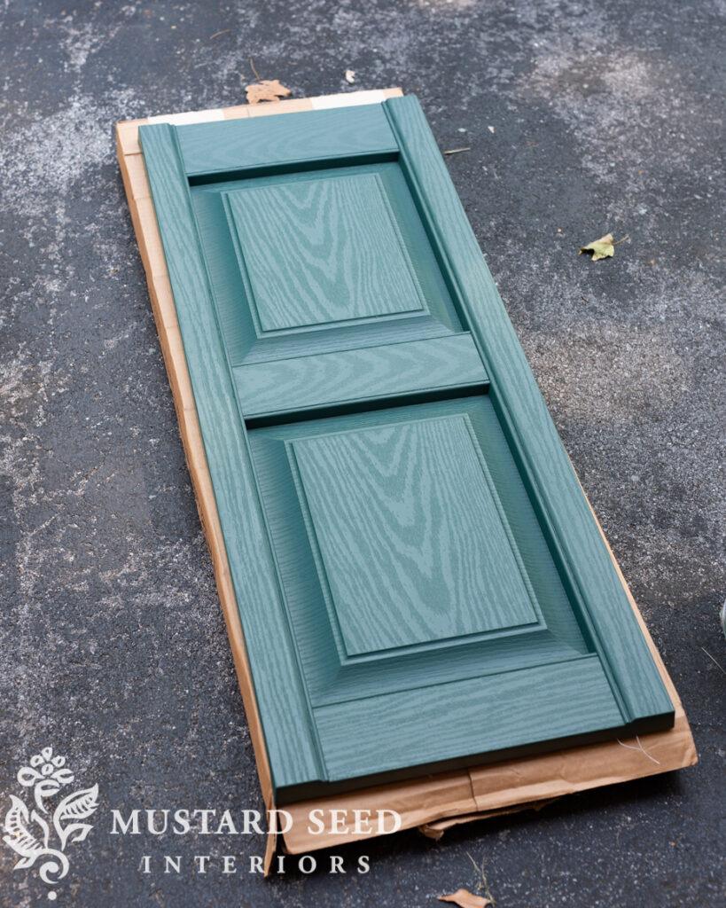 how to paint vinyl shutters | Miss Mustard Seed
