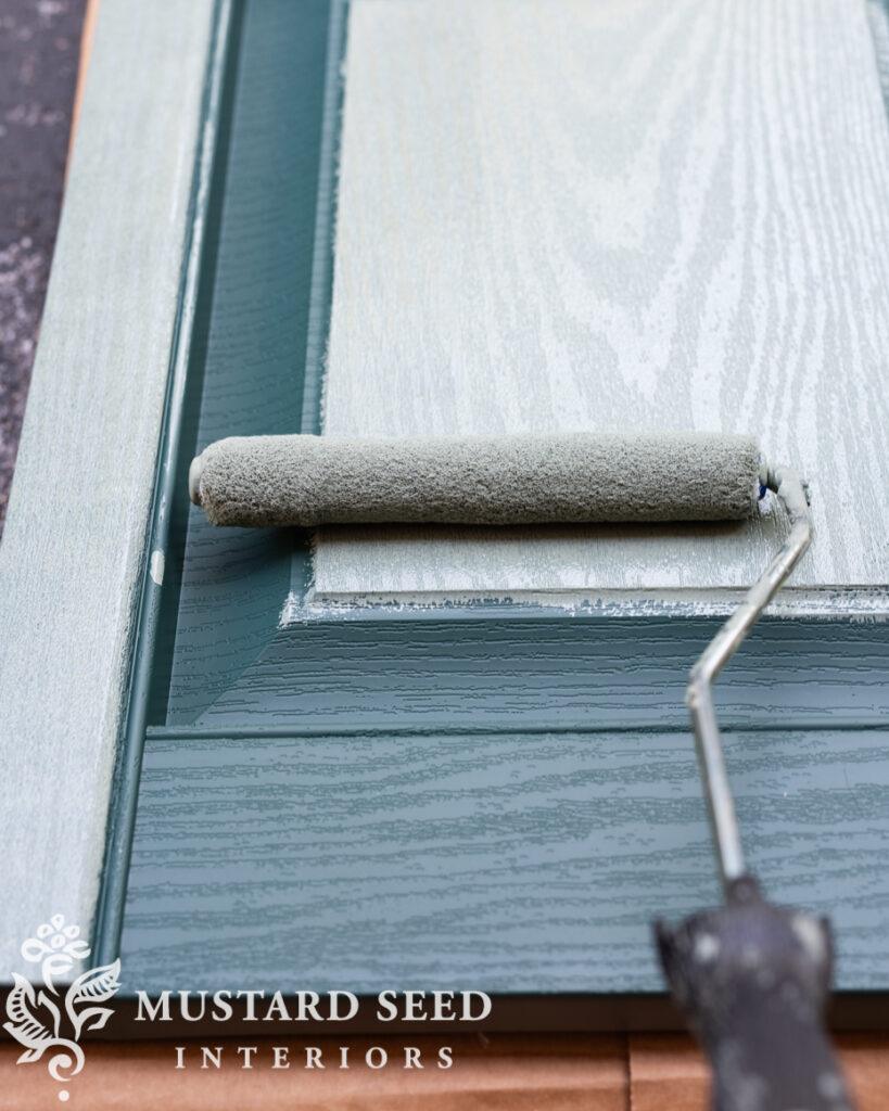 how to paint vinyl shutters | Miss Mustard Seed