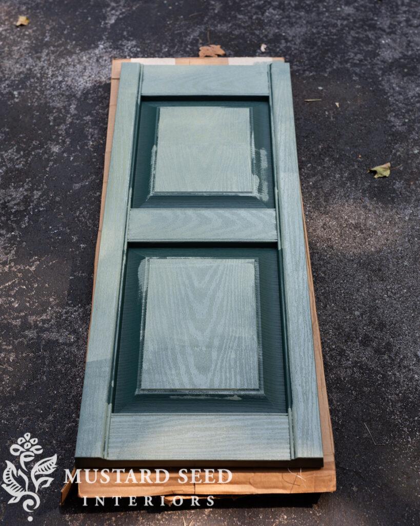 how to paint vinyl shutters | Miss Mustard Seed