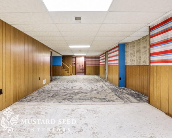 basement floor progress | 1970 home renovation | Miss Mustard Seed